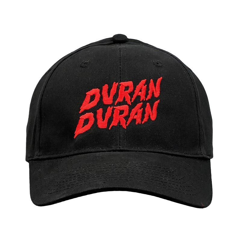 NEW – BLACK EMBROIDERED CAP RED LOGO – Duran Duran Official Store